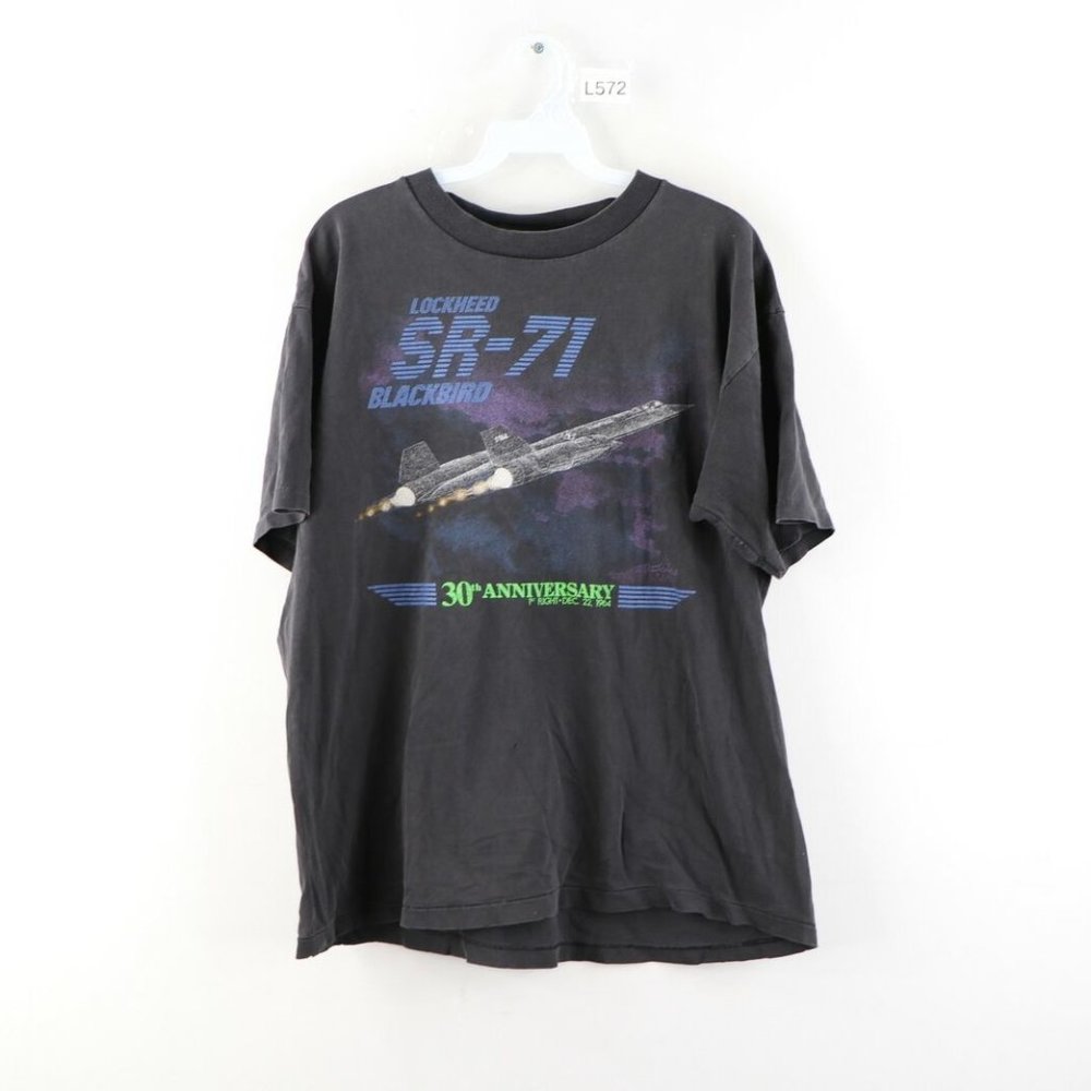 Vintage Lockheed Sr-71 Blackbird Fighter Jet Shirt - Gem